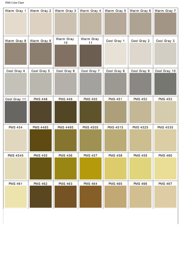 PMS Color Chart | PDF