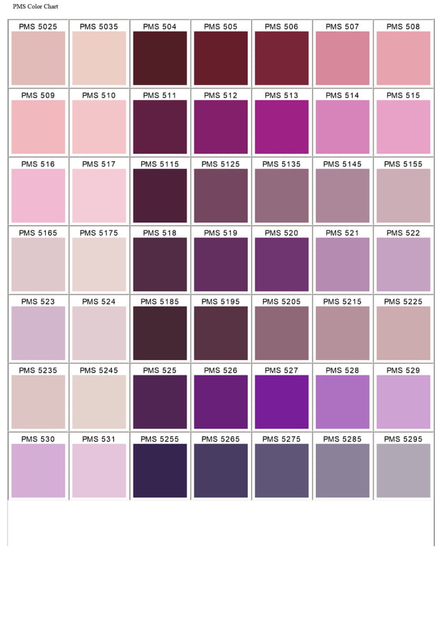 PMS Color Chart | PDF
