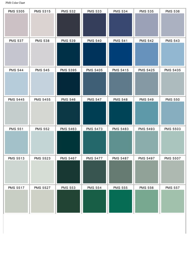 PMS Color Chart | PDF