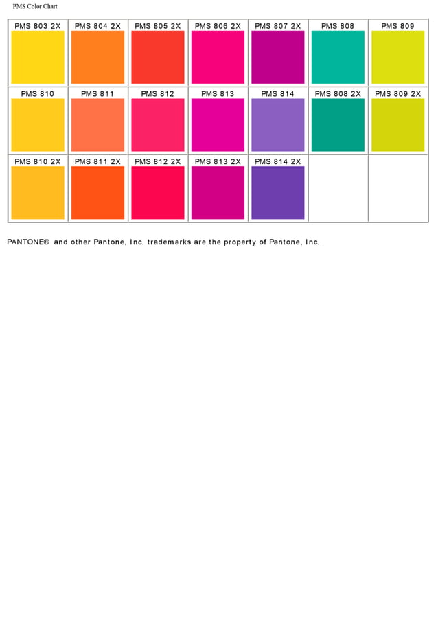 PMS Color Chart | PDF
