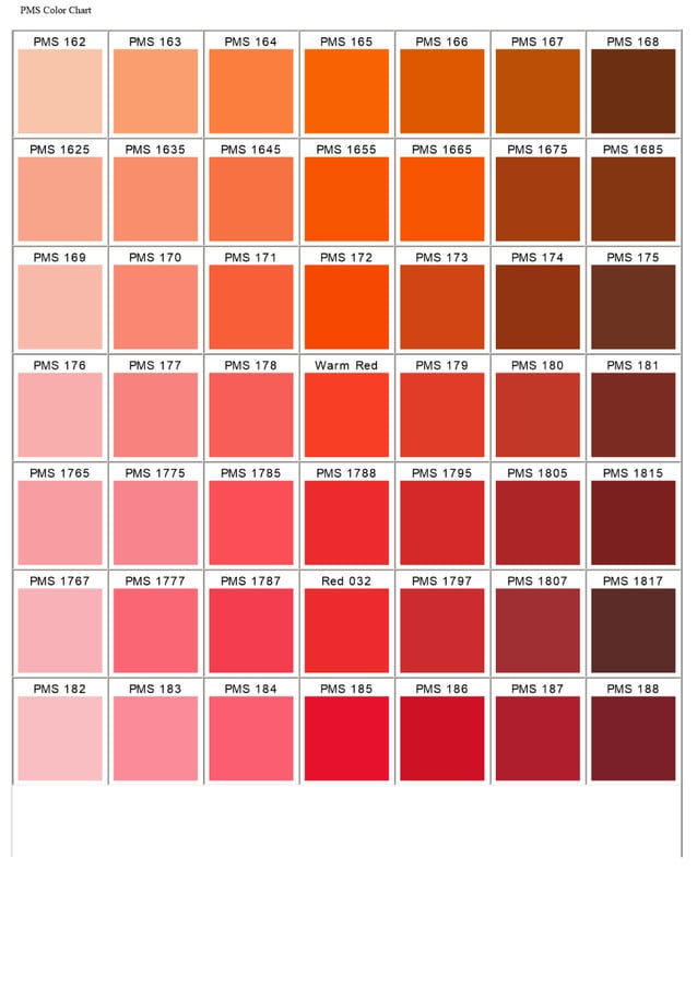 PMS Color Chart | PDF