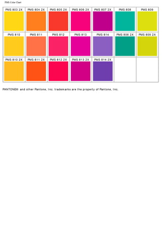 Pantone Neon Color Chart