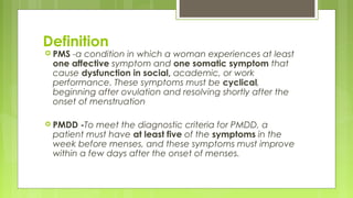Premenstrual Syndrome – Recent Guidelines | PPT