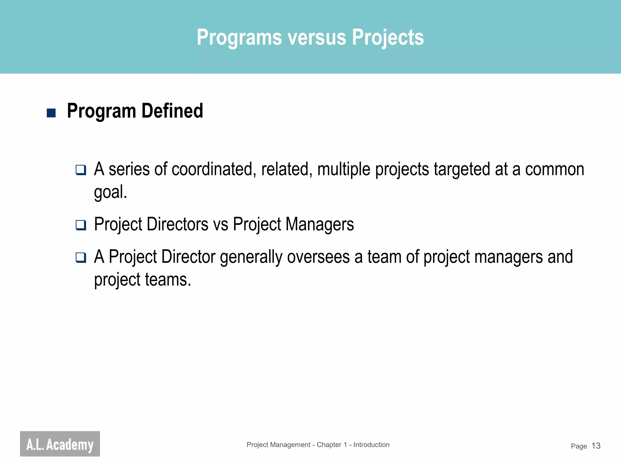 Project Management Chap. 1 Introduction | PDF