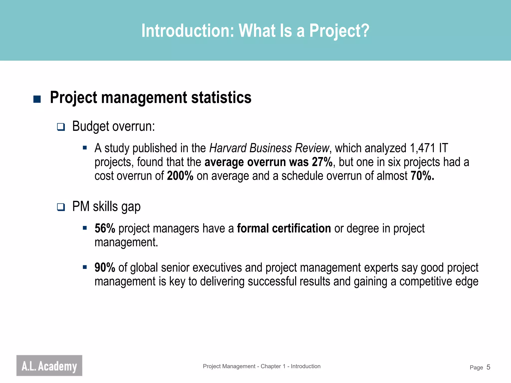 Project Management Chap. 1 Introduction | PDF