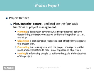 Project Management Chap. 1 Introduction | PDF