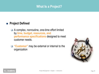 Project Management Chap. 1 Introduction | PDF