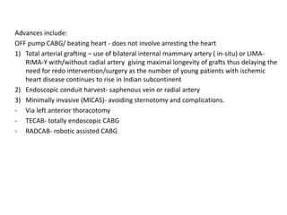 Recent Advances in Cardiothoracic Surgery | PPTX