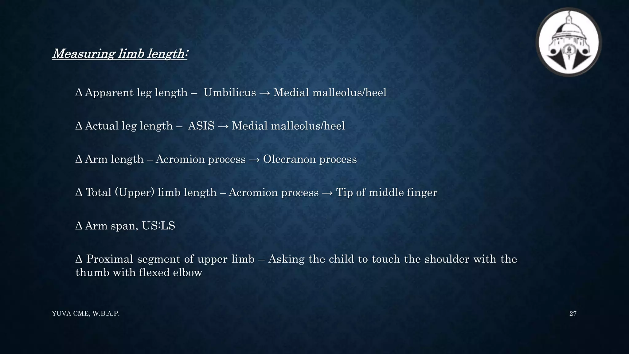 Pediatric musculoskeletal examination including P-GALS | PPTX