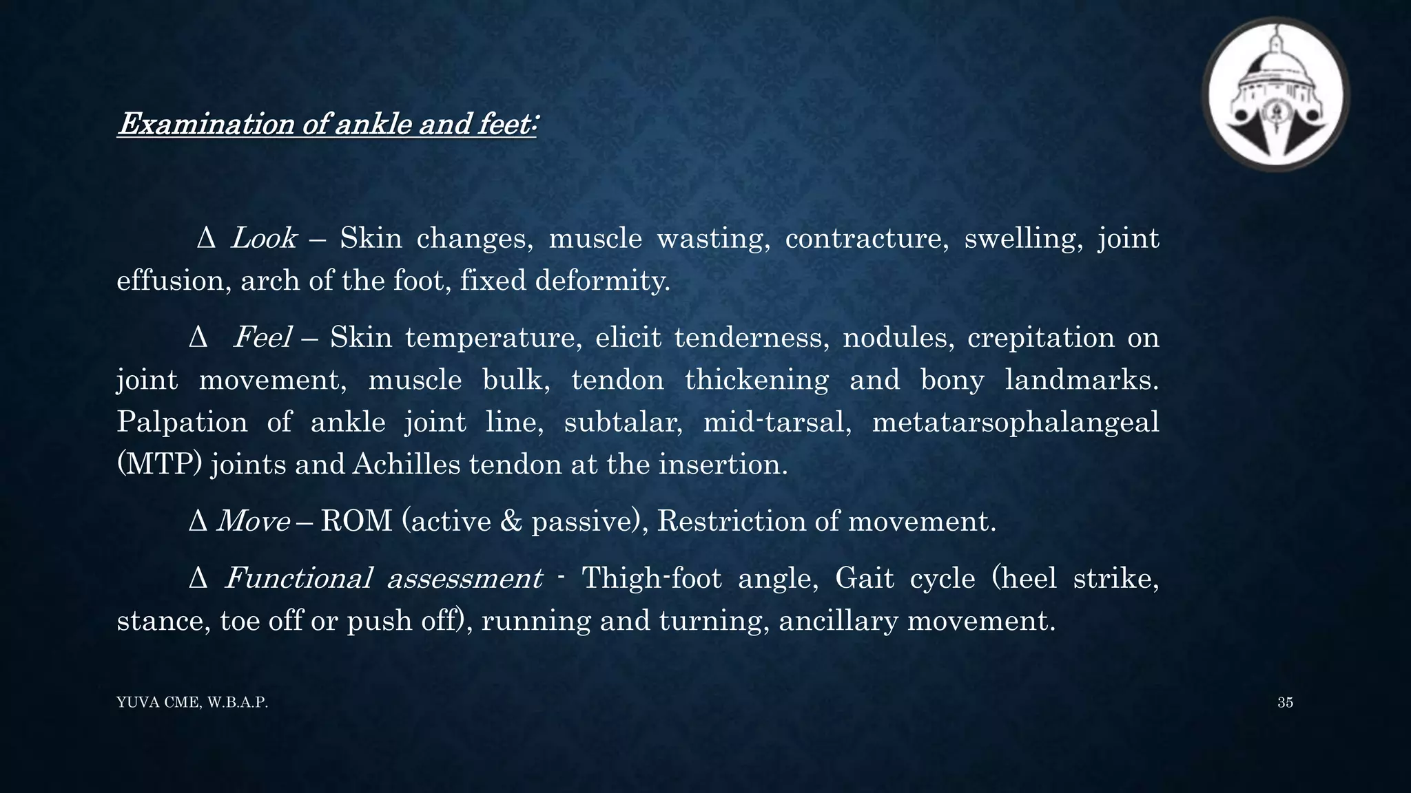 Pediatric musculoskeletal examination including P-GALS | PPT