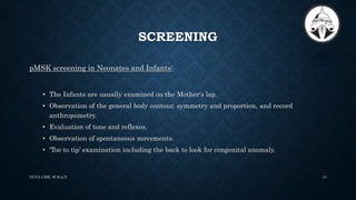 Pediatric musculoskeletal examination including P-GALS | PPTX