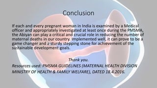 Pradhan Mantri Surakshit Matritva Abhiyan (PMSMA): Latest Guidelines | PDF