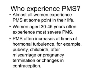 Pms management | PPTX | Menopause | Endocrine and Metabolic Diseases
