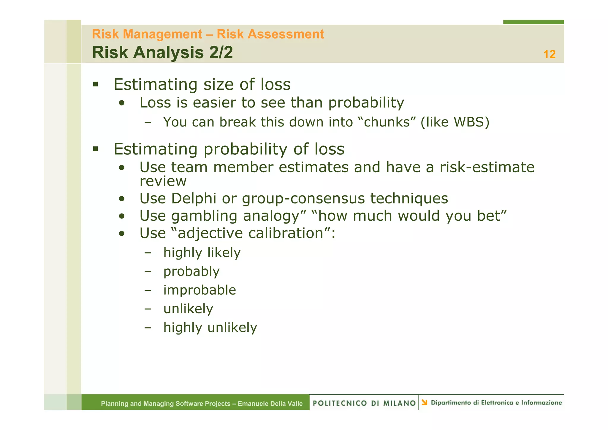 P&msp2010 07 risk-and-change-management | PDF