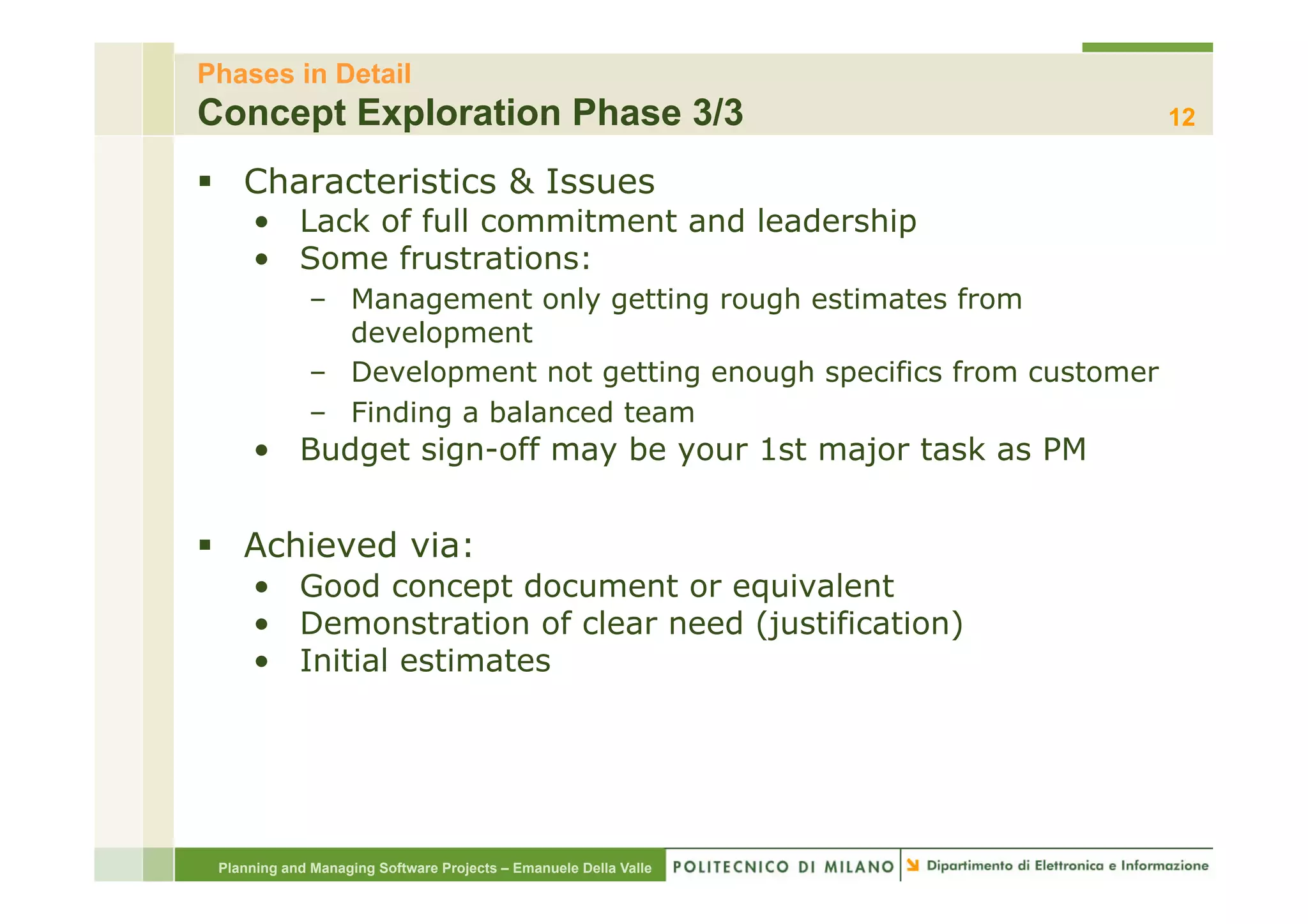 Planning Phase Part I - Project Phases and Lifecycle Planning | PDF