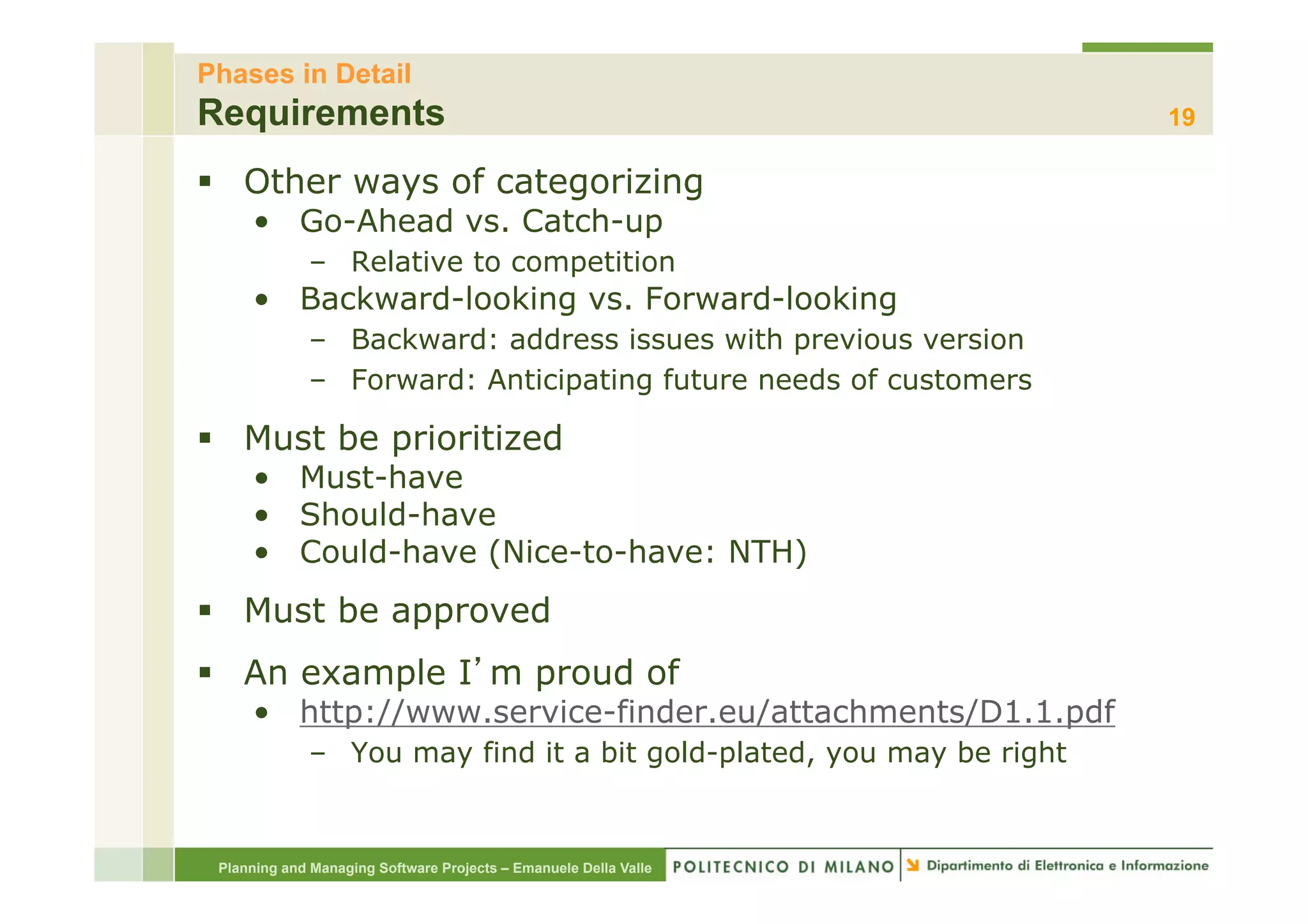 Planning Phase Part I - Project Phases and Lifecycle Planning | PDF