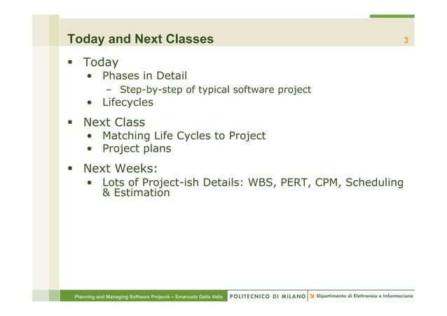 Planning Phase Part I - Project Phases and Lifecycle Planning | PDF