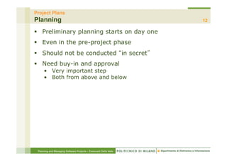 Planning Phase Part II - Project Phases and Lifecycle Planning | PPT