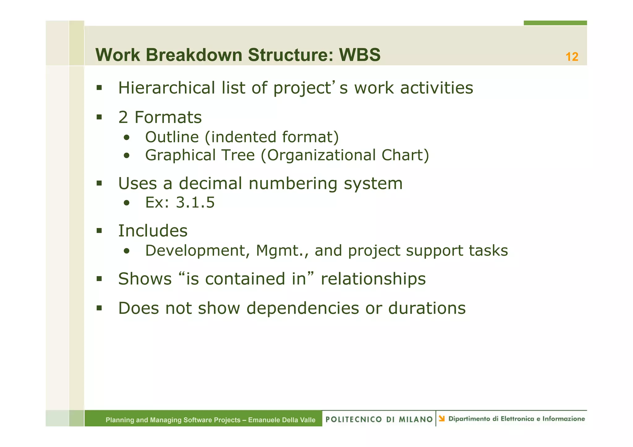 Work Breakdown Structure | PDF