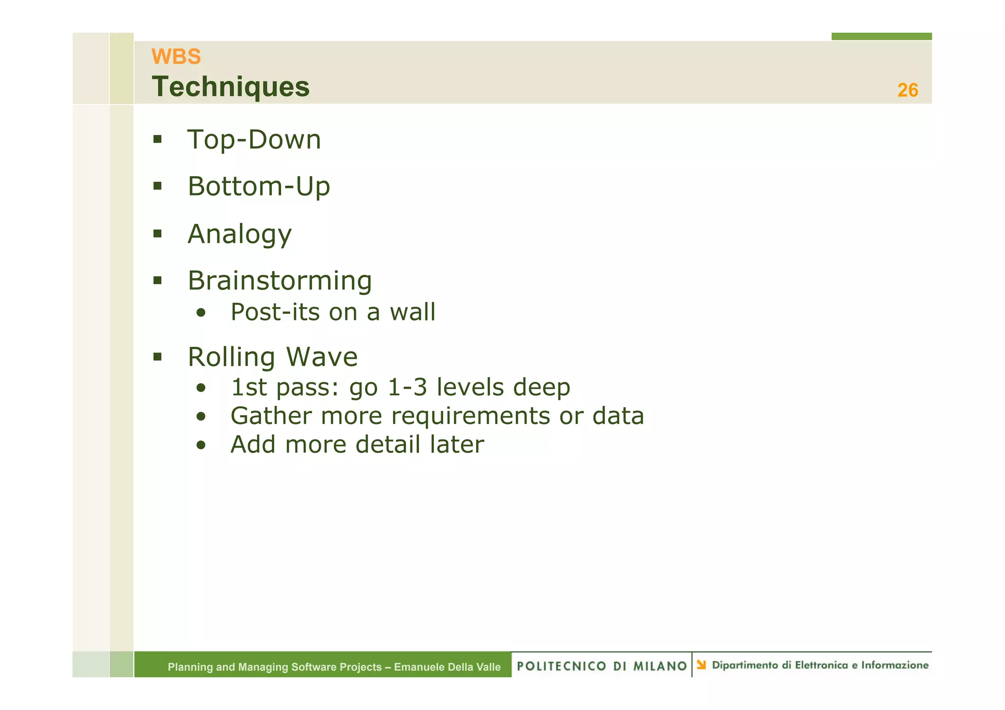 Work Breakdown Structure | PDF