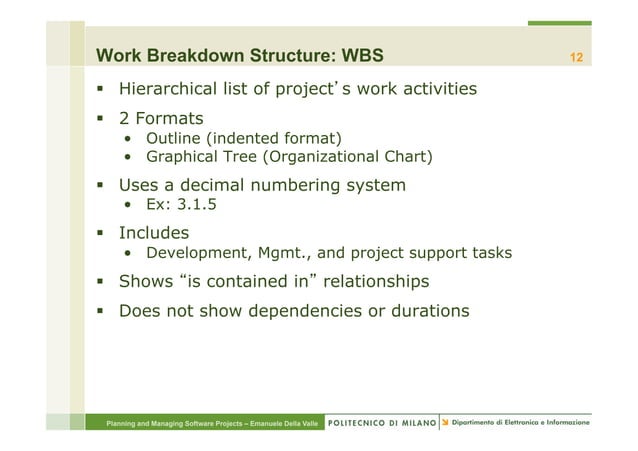 Work Breakdown Structure | PDF