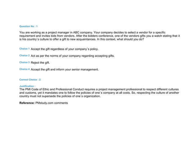 Pmstudy exam_1 | PDF | Business | Business and Finance