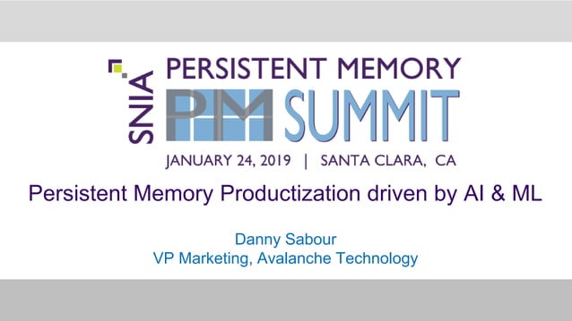 Persistent Memory Productization driven by AI & ML | PPT