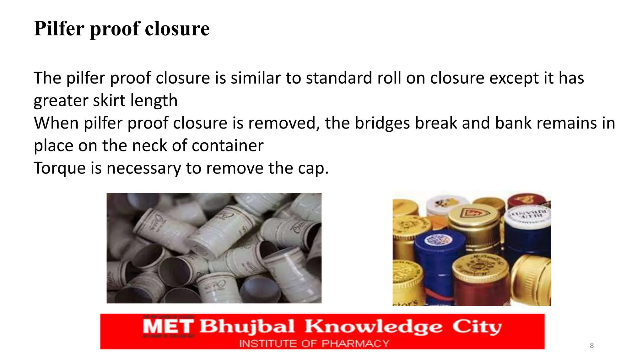 Types of closure and closure liners | PPTX