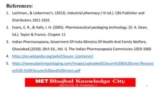 Types of closure and closure liners | PPTX