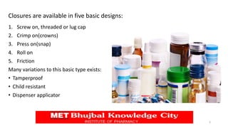 Types of closure and closure liners | PPTX