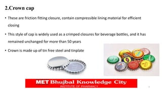 Types of closure and closure liners | PPTX