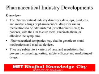 Pharmaceutical Industry Development | PPTX