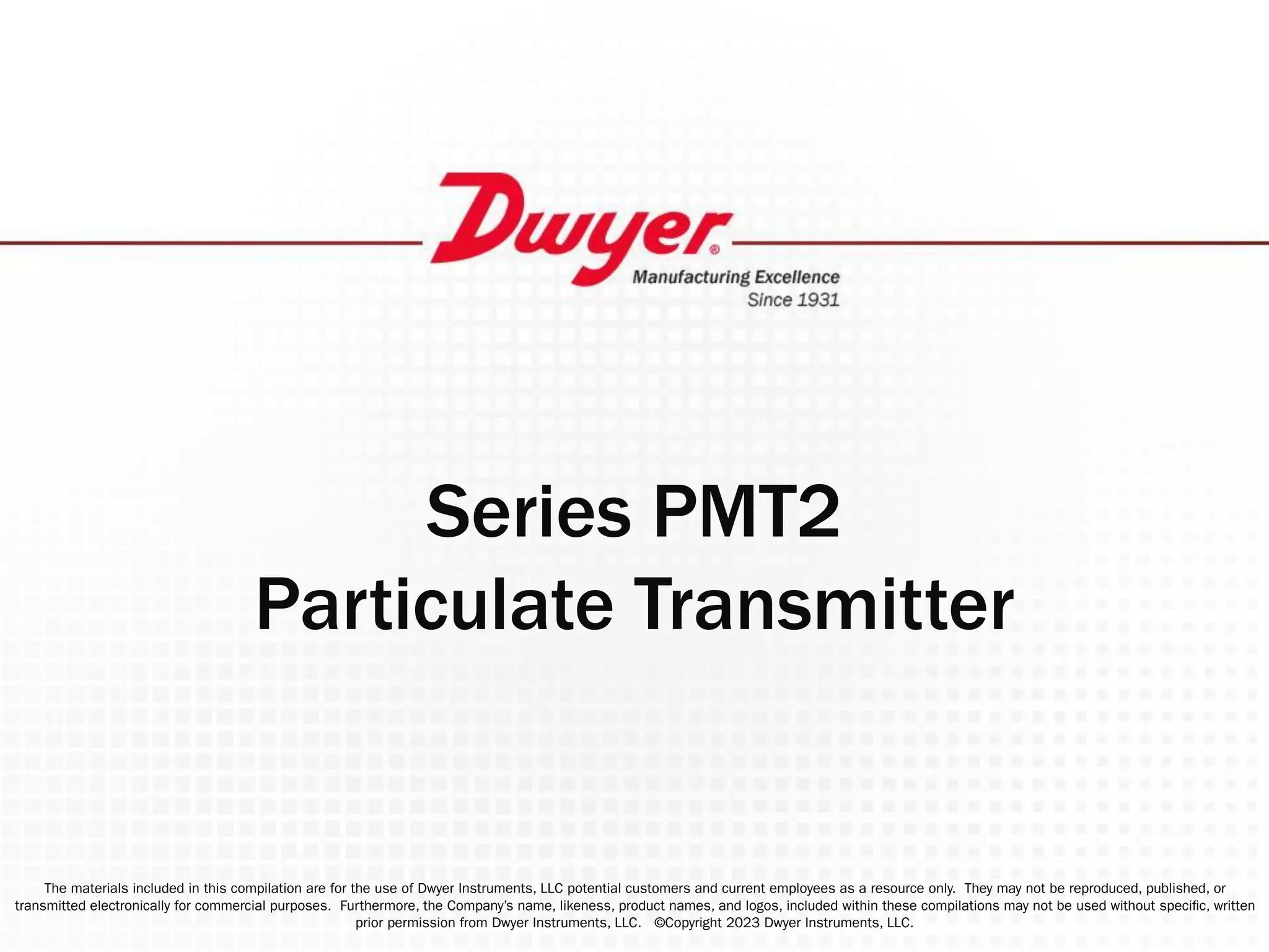 Series PMT2 Particulate Transmitter | PDF