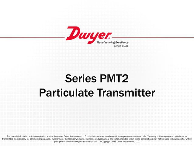 Series PMT2 Particulate Transmitter | PPT