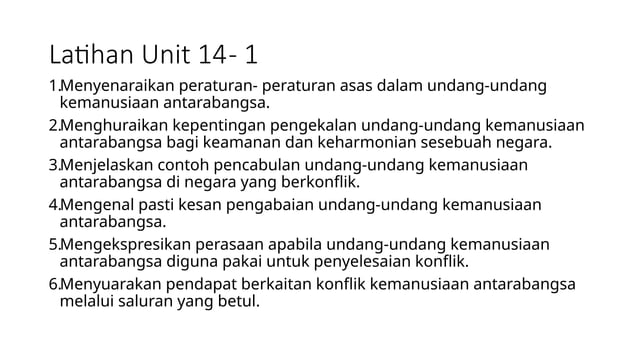 PM T3 Latihan Unit 14 for tingkatan 3 unit 14 | PPT