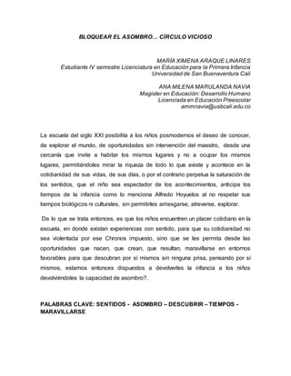 Bloquear el asombro ... Circulo Vicioso | DOCX