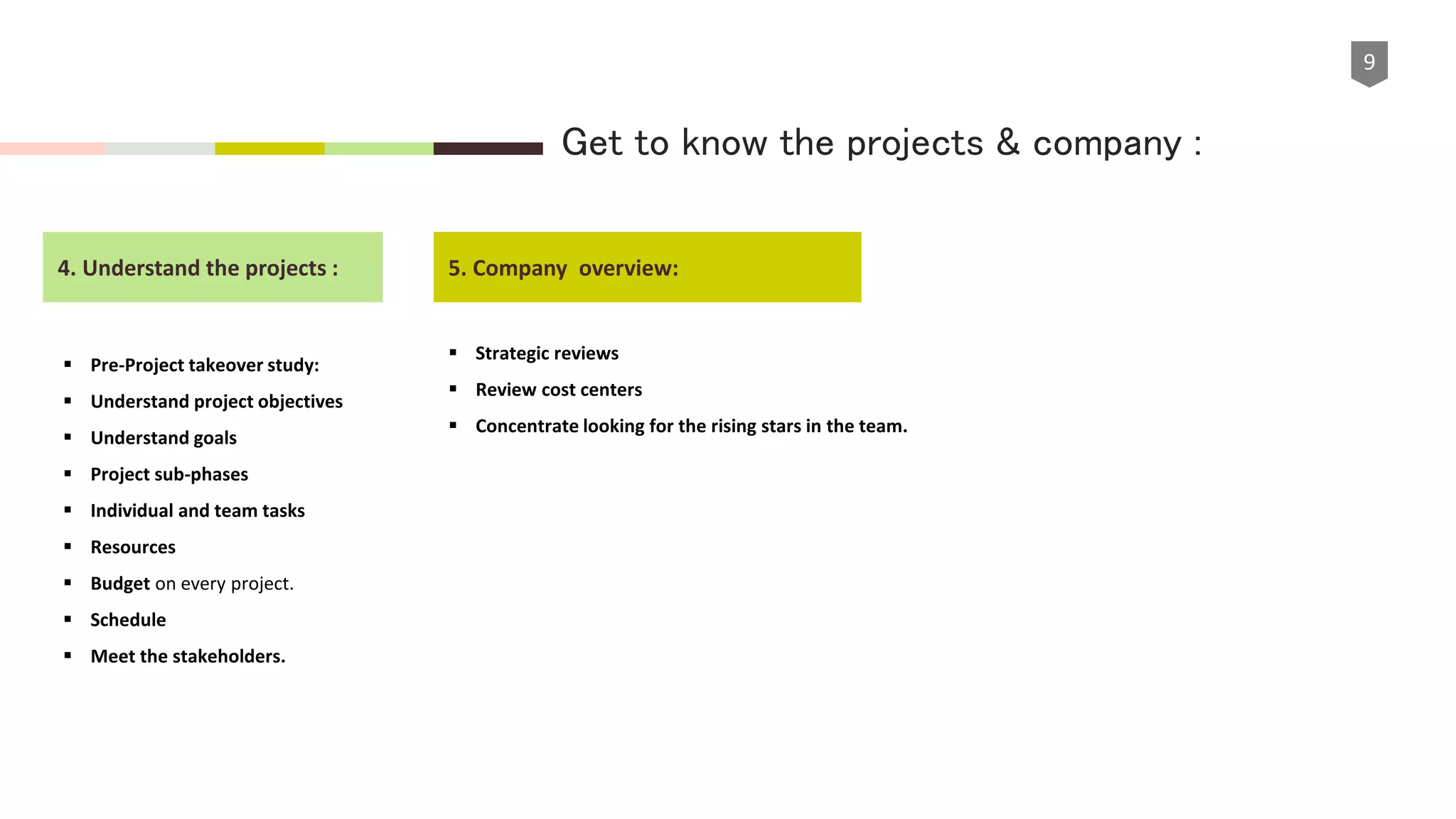Team management and projects takeover plan. New leader plan for success ...