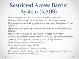 Process automation with respect to Sterile Products | PPTX