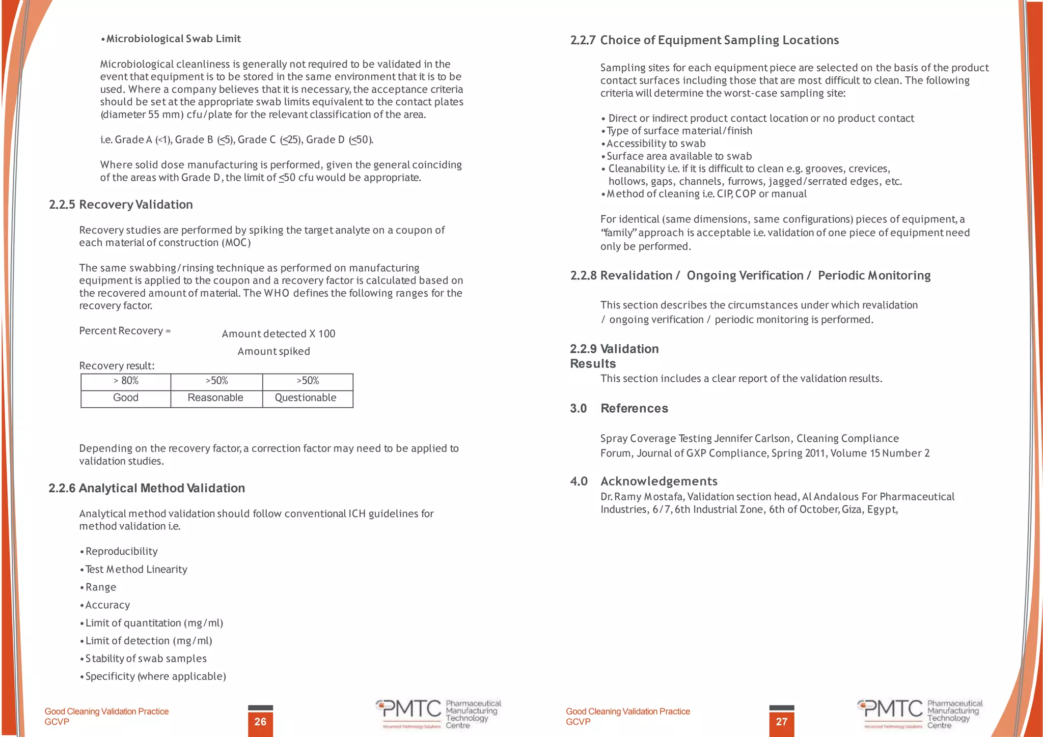 Pmtc good cleaning validation practice | PPTX