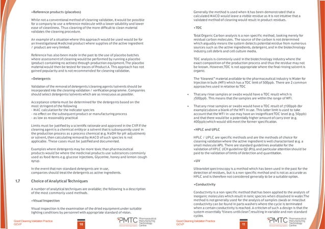 Pmtc good cleaning validation practice | PPT