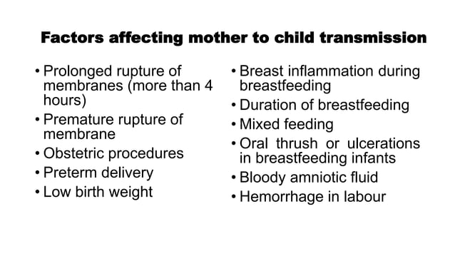 Prevention of Mother to child transmission - PMTCT.ppt | Pregnancy ...