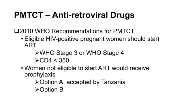 Prevention of Mother to child transmission - PMTCT.ppt | Pregnancy ...