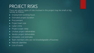 Project Management Tools & Techniques Assignment 1 | PPT