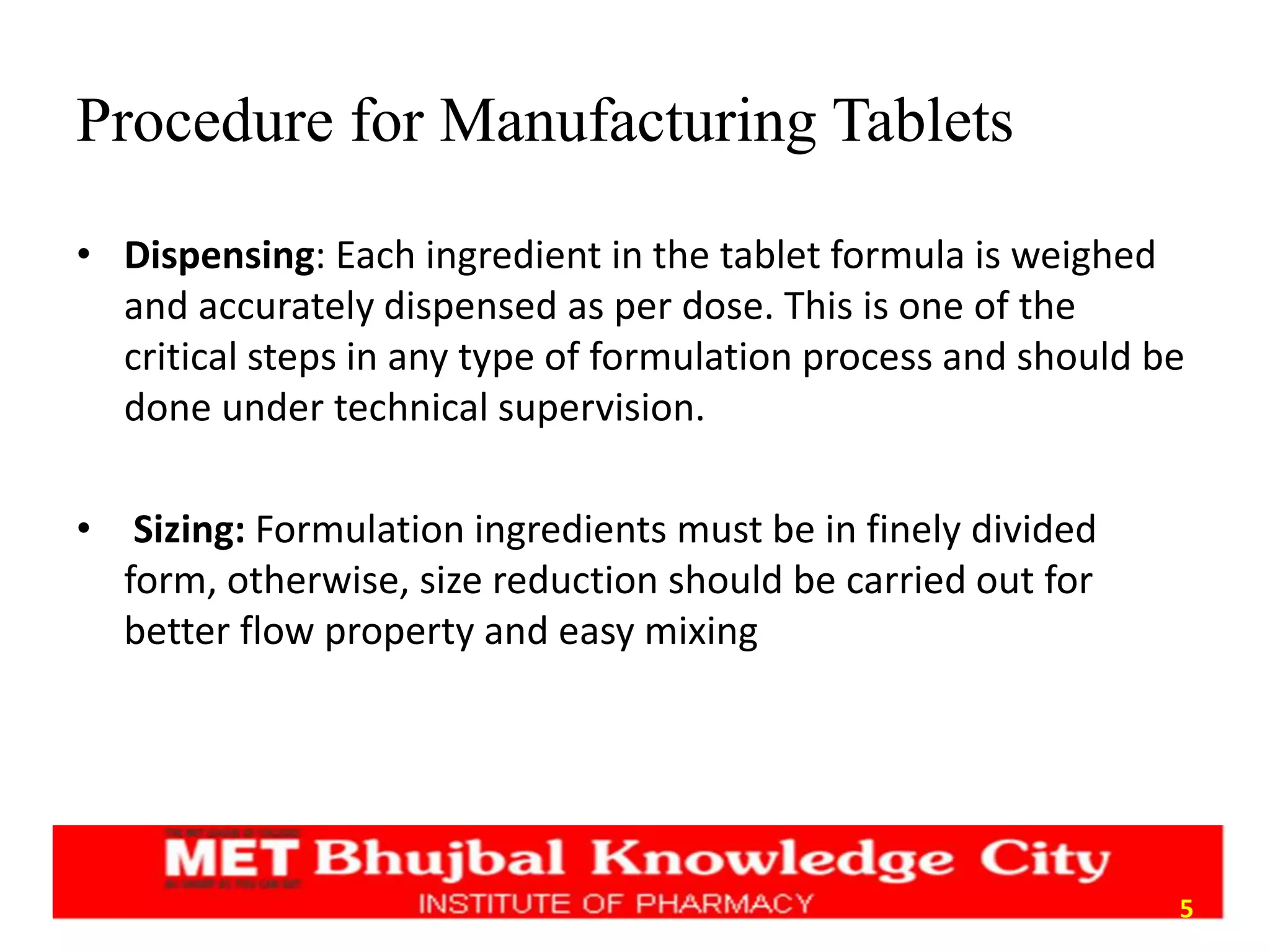 Pharmaceutical Manufacturing Technique PPT | PPTX