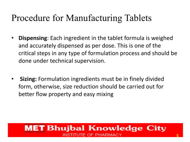Pharmaceutical Manufacturing Technique PPT | PPTX