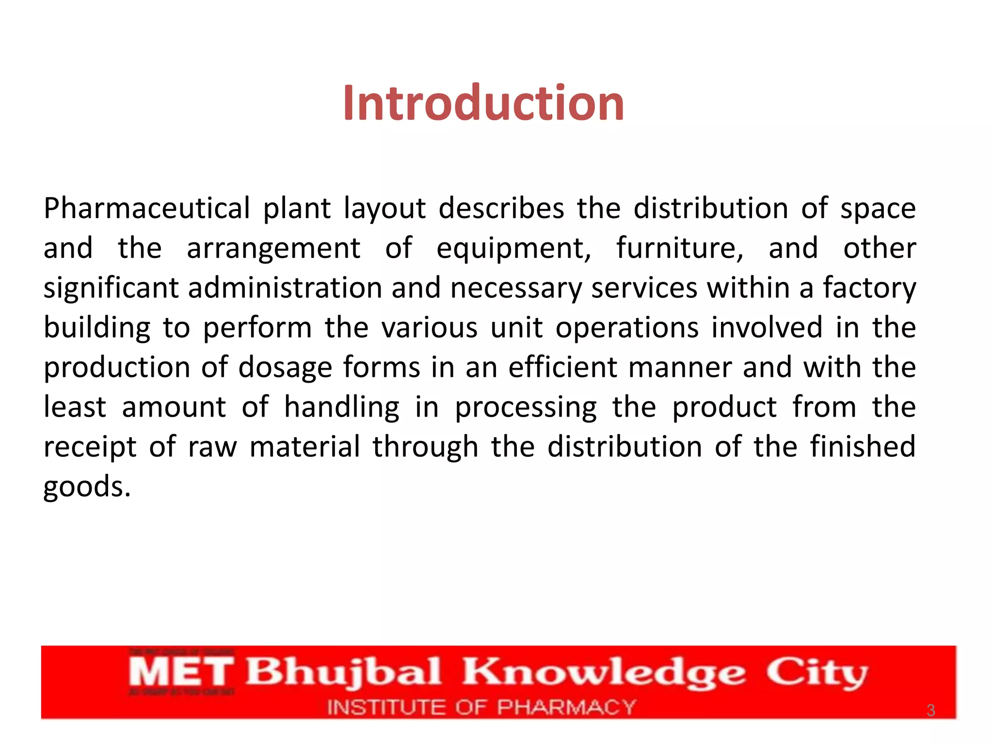 Pharmaceutical Plant Layout | PPTX