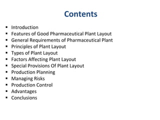 Pharmaceutical Plant Layout | PPTX
