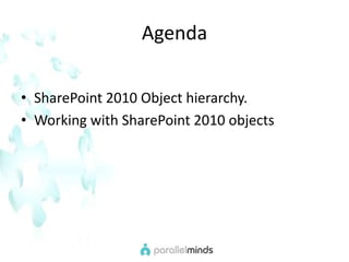 Sharepoint 2010 Object model topology | PPT