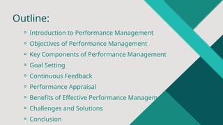 Performance Management in HRM and benefits of effective Performance Management. | PPT