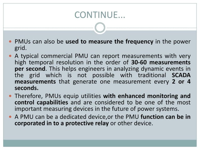 A overview on WAMS/PMU. | PDF